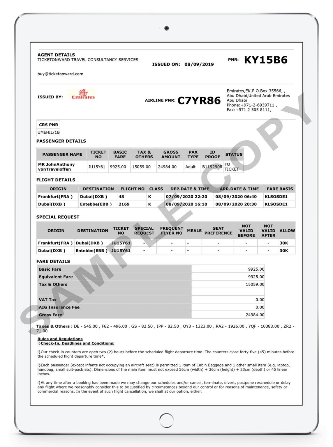 Onward Ticket for $6.99! Delivered Fast, from Airlines & Valid for 72 ...